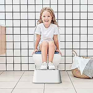 UNCLE WU Step Stool for Kids(2 Pack) - Toddler Lightweight Step Up Stool for Kitchen - Bathroom Safety Bottom as Potty Training Stool - Premium Slip-Resistant Surface Step Stool for Kids/Adult (Gray)