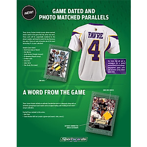 2022 Sportscards Jersey Fusion Football Edition Hobby Box - 1 Original Trading Card with an Authentic Player Worn Swatch or Patch