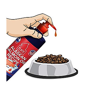 PLATO Wild Alaskan Salmon Oil Kibble Topper - Boost Dog Food with Omega 3 & 6 Fatty Acids - For Healthy Skin & Coat - 8 ounces
