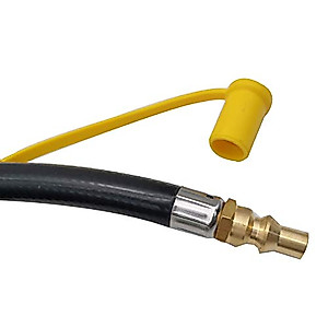 MENSI 12 Foot 1/4' Quick Connect Liquid Propane Hose for RV to Hook Up Portable Camping BBQ Grill with 1”-20UNEF Male Thread
