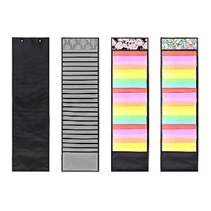 Guaber Vinyl Holder with 47 Compartments Vinyl Roll Holder Gift Wrap Organizer Door Wall Hanging Craft Vinyl Storage Organizer Vinyl roll Holder Wall Mounted