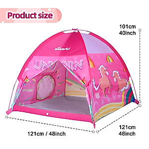 NARMAY® Play Tent Unicorn Dome Tent for Kids Indoor/Outdoor Fun - 48 x 48 x 40 inch
