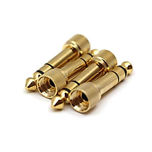 VinnysGear 3.5mm to 1/4 Screw On Stereo Adapters for Headphones (4pc Studio Pack)