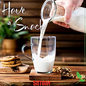 Simax Glass Coffee Mugs, 13.5 Oz Borosilicate Glass Mugs for Hot Beverages, Clear Tea Mug, Mugs for Coffee, Glass Mugs with Handles, Coffee Mug, Clear Coffee Mugs Set of 4