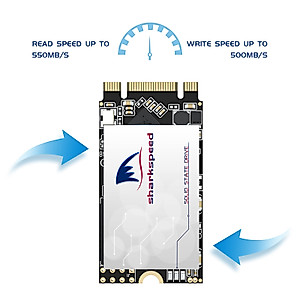 2242 NGFF 128GB M.2 SSD SHARKSPEED Plus Internal M2 SSD 3D NAND SATA III 6 Gb/s,Solid State Drive for Notebooks Desktop PC (M.2 2242 128GB)