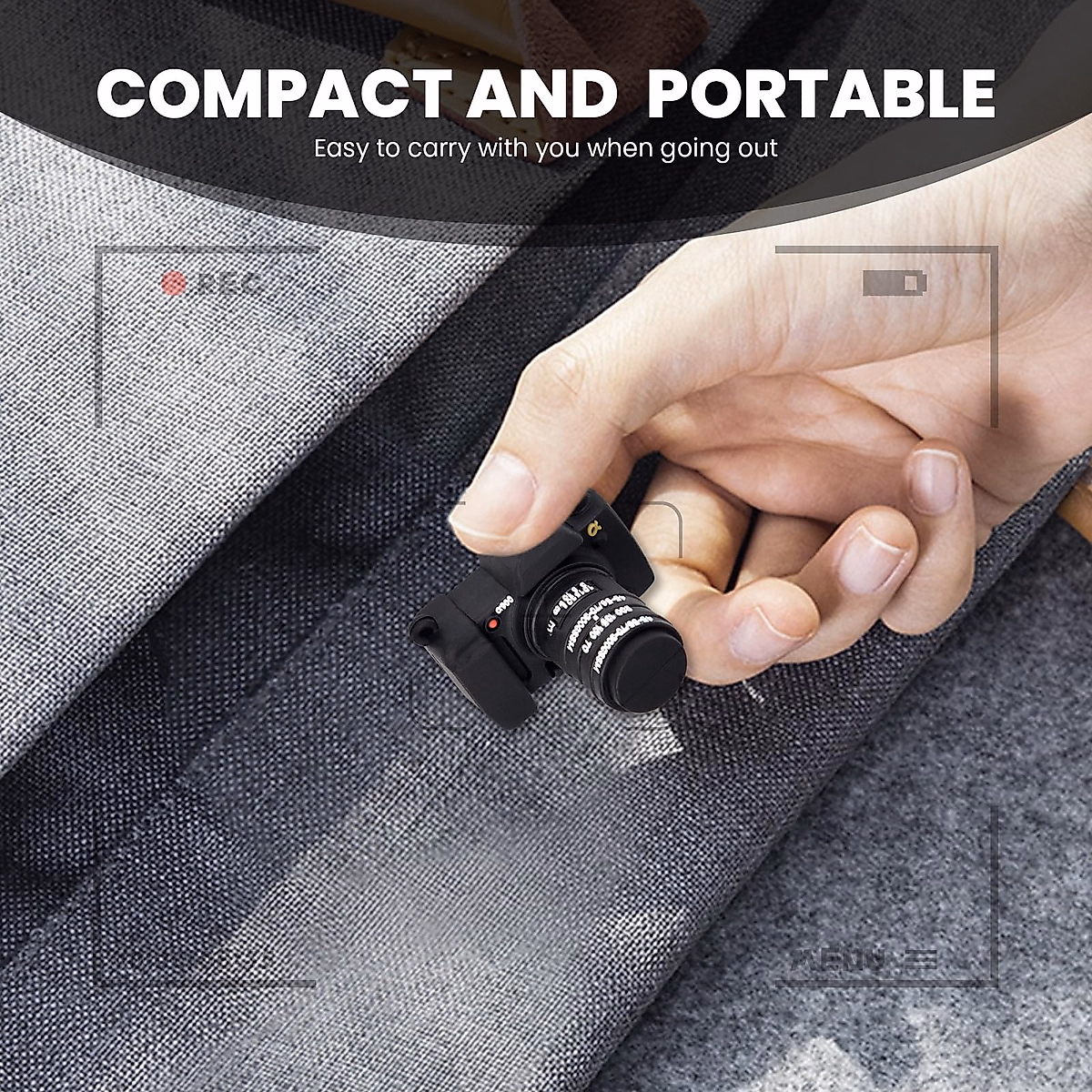 Novelty Cute Cartoon USB 2.0 Flash Drive Data Storage Memory Stick Camera Shape USB Stick Pendrive Gift (16GB, Camera Black)