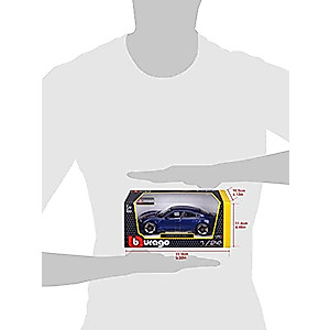 Bburago Porsche Taycan Turbo S in Blue in 1/24 Scale (18-21098B)