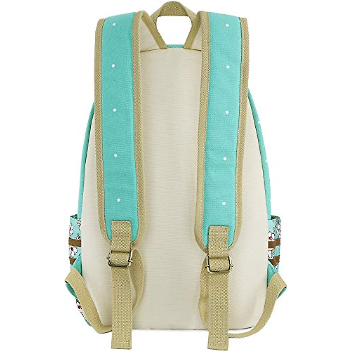 Soutrend AOT Wings Anime Canvas Backpack Polka Dots School Bag Printed Rucksack Daypacks Green Bookbag