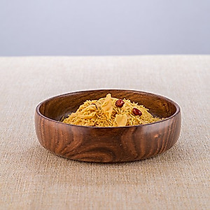 Rusticity® Wood Serving Bowl - Medium | Handmade | (7.9 inch)
