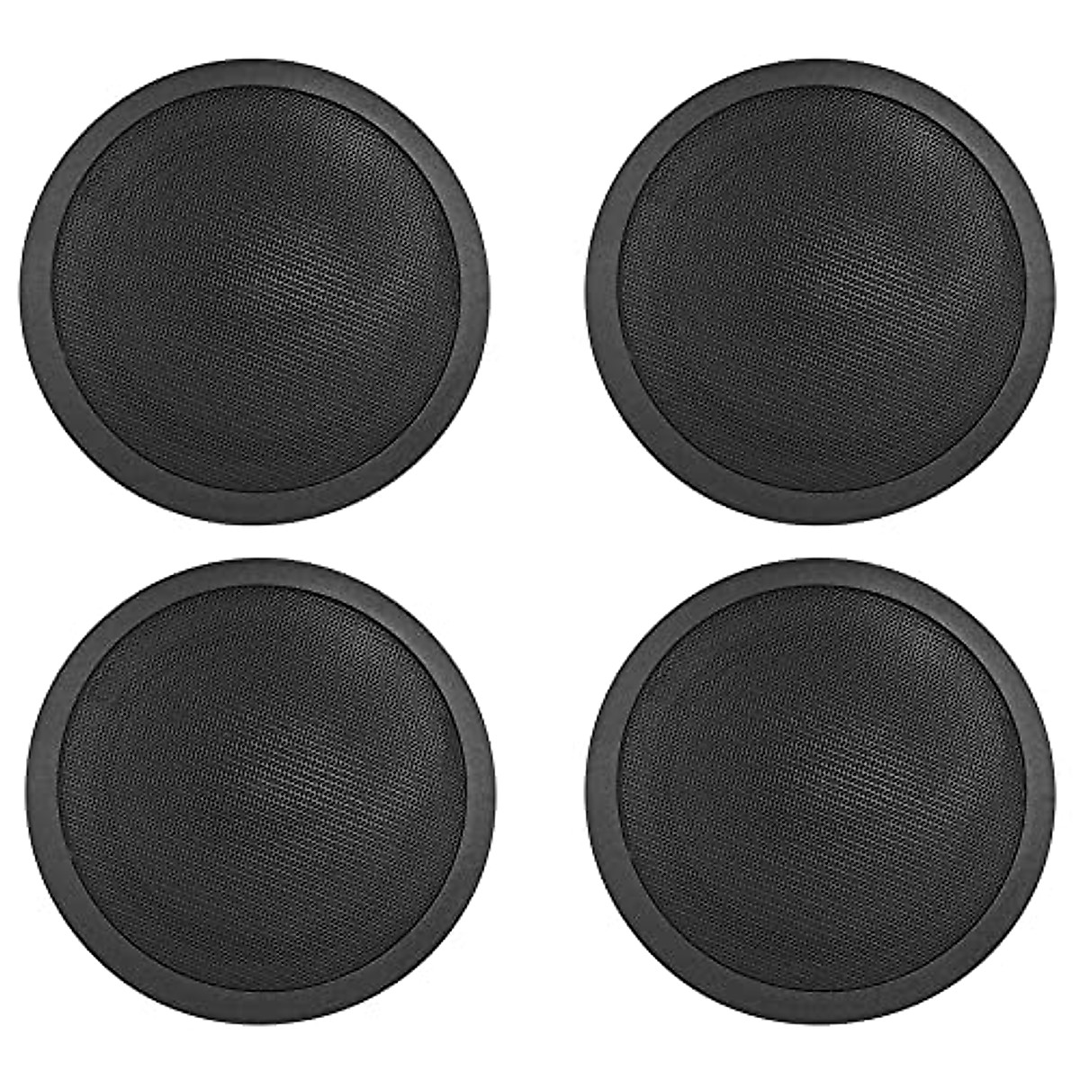 Rockville Commercial Restaurant Amp+(8) 6" Black Ceiling Speakers+Wall Control