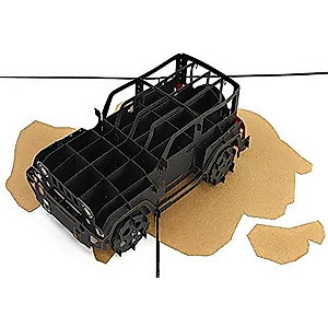 PopLife Jeep Truck 3D Pop Up Card for All Occasions - Birthday, Father’s Day Gift, Graduation, Congratulations, Retirement, Anniversary - SUV Driver, Off-Roading, 4X4 Car - for Husband, Son, Boyfriend