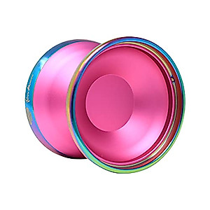 Duncan Toys 9268SE-Y Grasshopper GTX Unresponsive Yo-Yo, Expert Level Yo-Yo, Stainless Steel, Hot Pink/Rainbow, 1 Yo-Yo