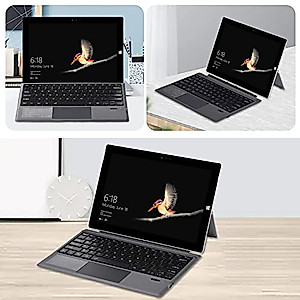 Bluetooth 5.0 Wireless Keyboard with Touchpad for Microsoft Surface Pro 4/5/6/7/7+ Portable Tablet Flip Stand Built in Battery Type C Charging Keyboard