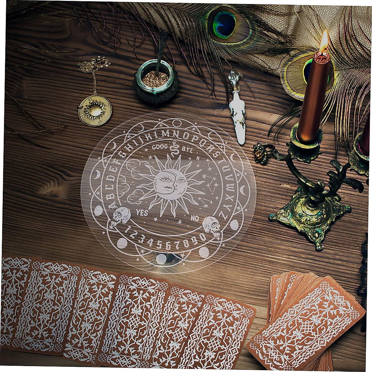 5pcs Pendulum Dashboard Divination Board Decorative Portable Divination Board Divination Prop Desktop Divination Board Acrylic Divination Board Divination Board Ornament