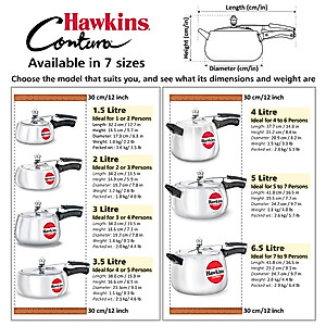 Hawkins Contura Pressure Cooker, 6-1/2-Litre New Shape