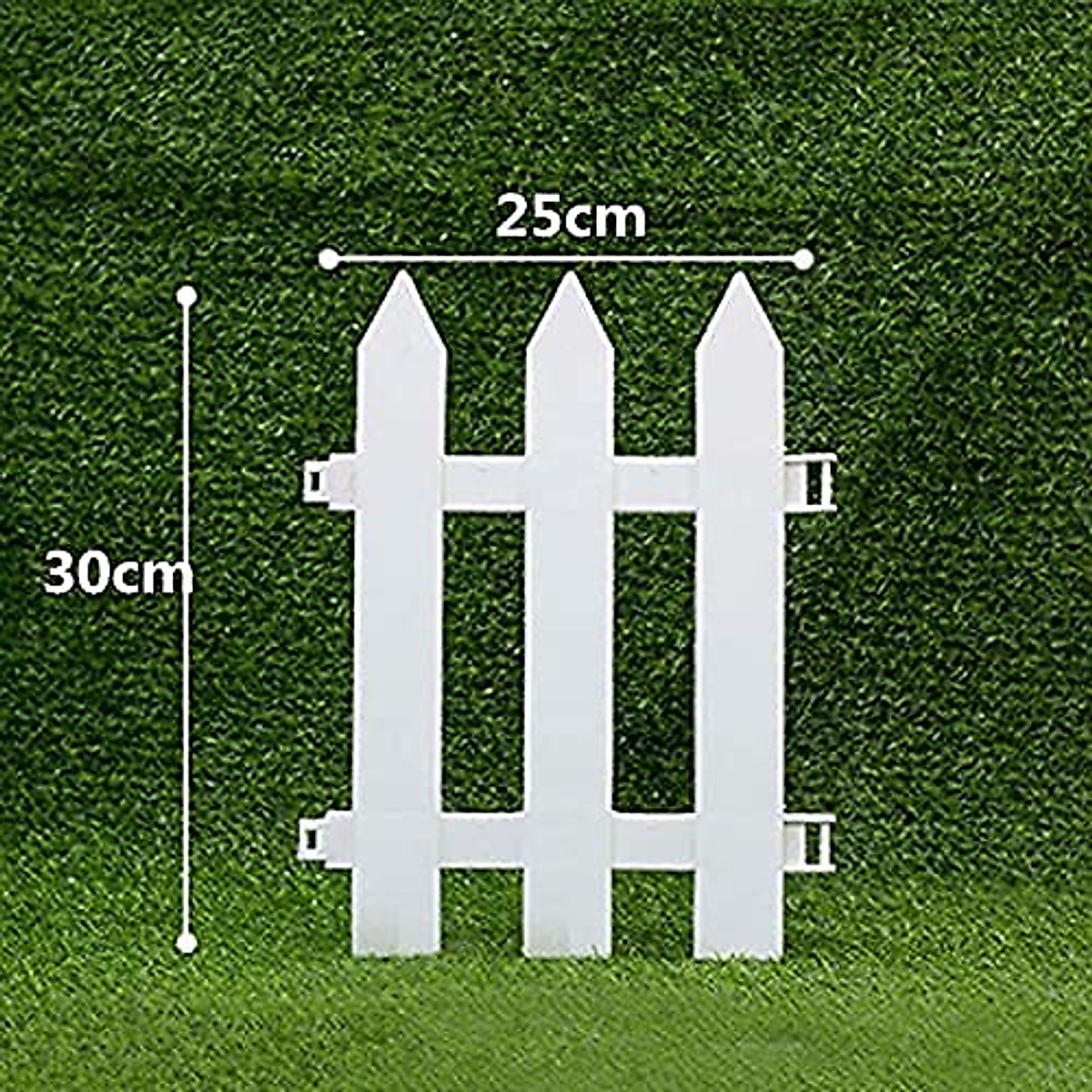 4Pcs Christmas Tree Fences White Plastic Picket Fence Wedding Party Decoration Miniature Home Garden Border Grass Lawn Edge Fence(4Pcs-Length 100CM)