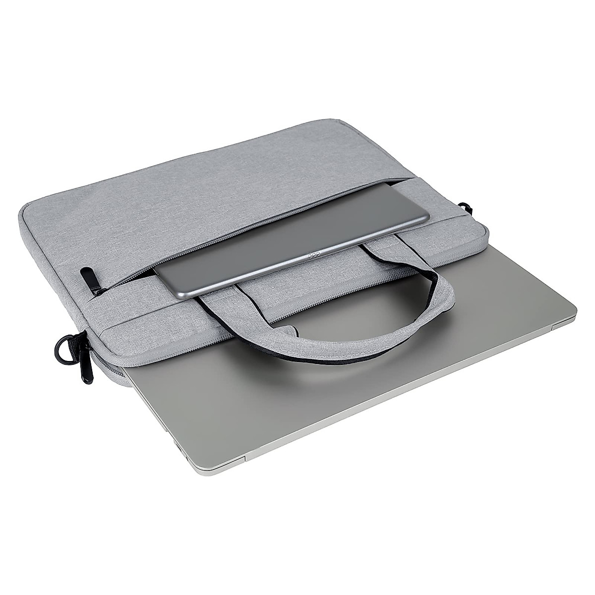 RAINYEAR 13 Inch Laptop Sleeve Shoulder Bag Compatible with MacBook 13.6" M2 A2681, 13.3 Air Pro M1/M2 A2338 A2337, 13.3" Chromebook Notebook Messenger Bag Carrying Case Briefcase, Gray