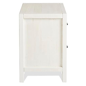 Camaflexi Hampton Solid Wood Nightstand, Coastal White
