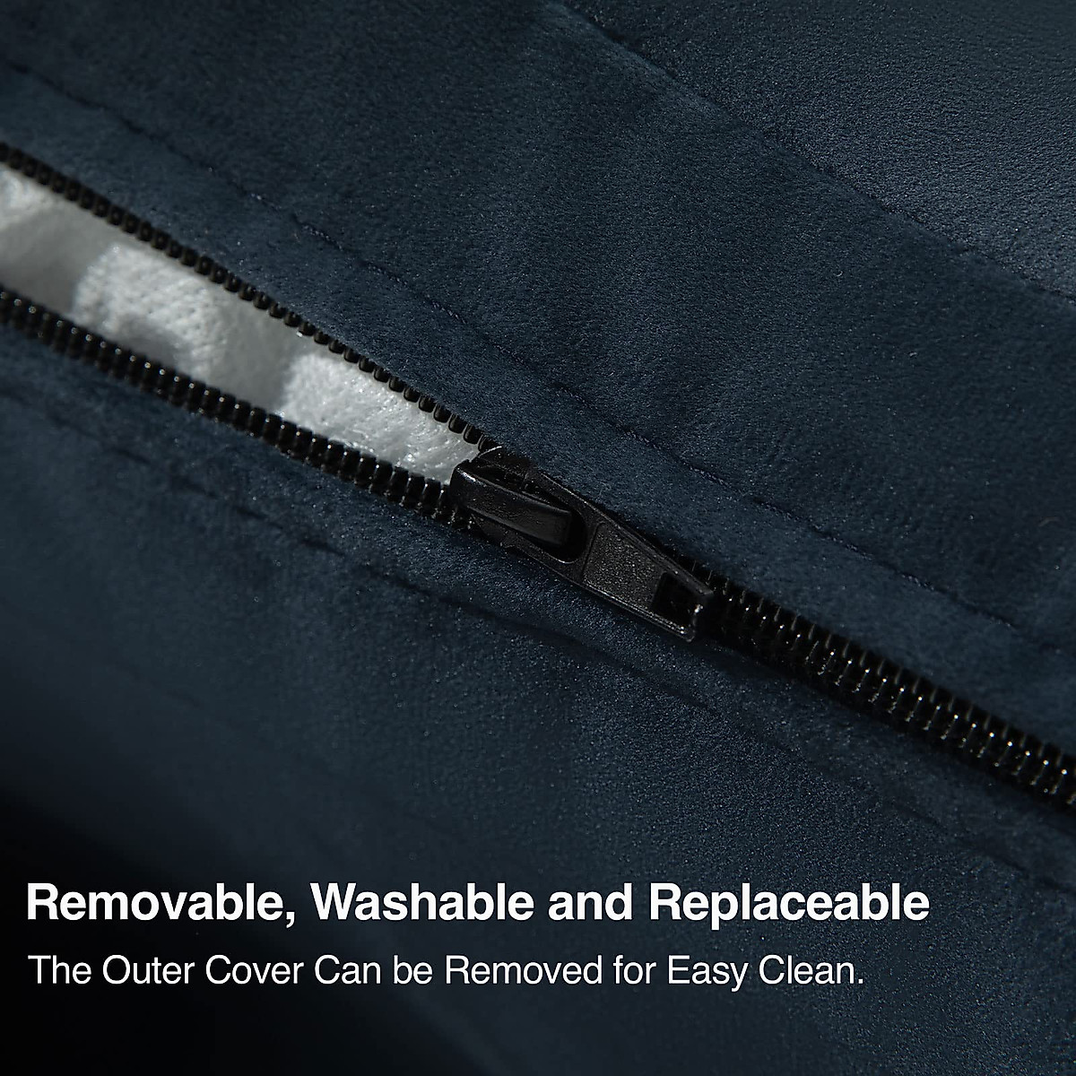 Belffin Velvet Back Cushion for Modular Sofa Rectangle Throw Pillows Soft Back Cushion (Blue)