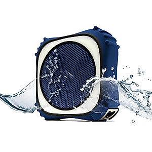 ECOXGEAR EcoEdge Pro Bluetooth Speakers - Large Bass Enhancing Passive Woofer, Waterproof Speaker w/LED Party Lights, 20+ Hours Playtime Portable Speaker, Siri and Google Voice Assistant Activated