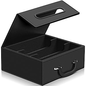 110+ Magnetic Card Holder Card Deck Case, Leather Magnetic Closure Commander Card Portable Storage Box Card Holders Fit for Baseball Cards, Sports Cards, MTG, Game Card Standard Cards