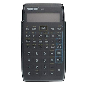 Victor 920 Compact Scientific Calculator with Hinged Case, 10-Digit LCD