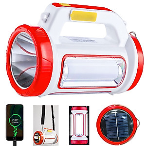 Solar Camping Lights Rechargeable Lantern,4000mah Battery for Power Outage Supplies Emergency Lights for Home Power Failure,1000LM Camping Lantern Solar Lamps Long Battery Life IPX4 Waterpoof