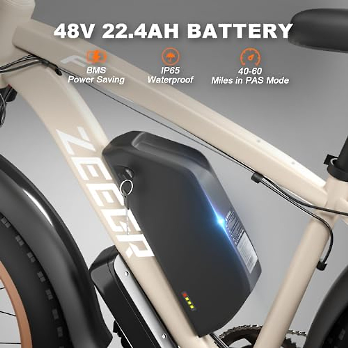 SMLRO Electric Bike for Adults, 2000W 26” Fat Tire Electric Bike, 35MPH AWD Dual Motor Electric Bicycles, 48V 22.4AH Battery Fast Ebikes Dual Hydraulic Brakes