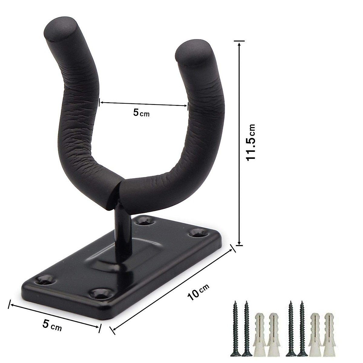 Guitar Wall Mount Guitar Wall Hooks Stand Guitar Display Hanger Suitable Fits Guitars, Bass, Mandolin, Banjo, Ukulele (2 Pack)