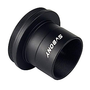 SVBONY T2 T Ring Adapter and T Adapter, 1.25 inches Metal Telescope Camera Adapter for Canon EOS Standard EF Lenses and Telescope Camera Astrophotography Accessories