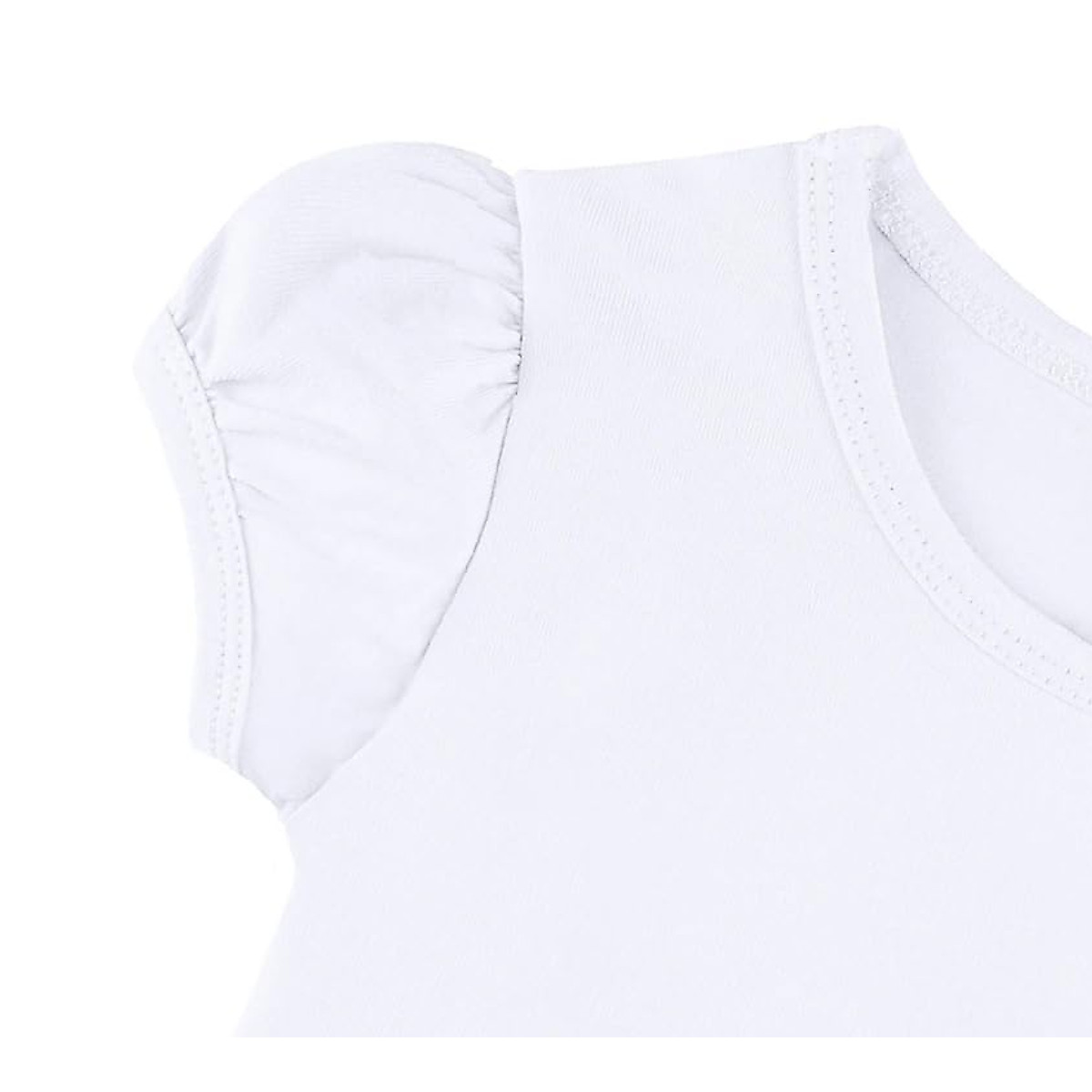 Lilax Baby Girls' Basic T-Shirt Short Sleeve Crewneck Tee 12-18 Months, White