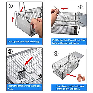 Gingbau Humane Rat Trap Live Chipmunk Mouse Cage Trap for Indoors and Outdoors