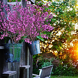 Uieke Artificial Flowers Babys Breath Flowers 4 Bundle Faux Artificial Gypsophila Bouquet Real Touch Fake Silk Flowers for Wedding Party DIY Home Garden Decor (Purple)