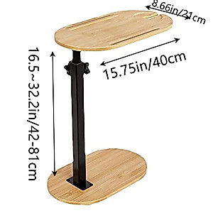 YEBDD Wooden Bathtub Tray Adjustable Table Side Shelf Drawing Living Dressing Room Bathroom