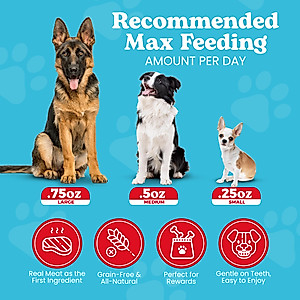 Wild Meadow Farms - Classic Beef Bites, Soft Jerky Treats for Dogs, Grain-Free & All-Natural, Ideal for Training, Portioning, and High-Value Rewards for All Breeds & Ages - 3.5 Ounce Pouch