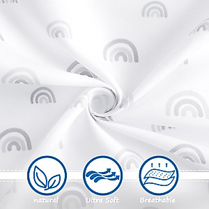 Bedside Sleeper Bassinet Sheets to Fit Baby Delight, ANGELBLISS, Mika Micky, Milliard, MiClassic, Dream On Me, Baby Joy Bassinet, Soft Breathable Rainbow Bassinet Sheet(34"x 21"x 5") for Boys Girls