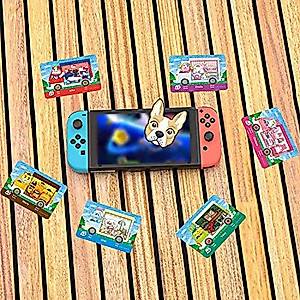 6Pcs Sanrio Animal Crossing Amiibo Card,Compatible Switch Games New Horizons stand Card(45*45mm)