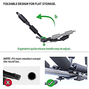 Leader Accessories Folding Kayak Rack 4 PCS/Set J Bar Car Roof Rack for Canoe Surf Board SUP On Roof Top Mount on SUV, Car and Truck Crossbar with 4 pcs Tie Down Straps