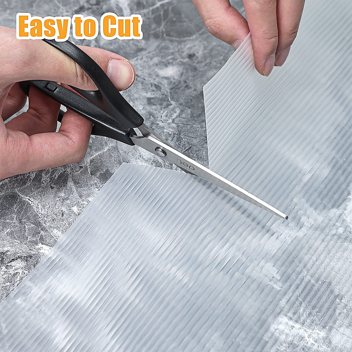 BAKHUK Shelf Liner for Kitchen Cabinets, 2 Rolls of 12 Inches x 25 FT, Non Adhesive Cabinet Liner, Double Sided Non-Slip Drawer Liner, Clear Ribbed Washable Refrigerator Mats for Pantry Cabinet