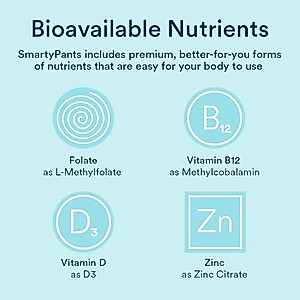 SmartyPants Multivitamin for Men, Gummies: Omega 3 Fish Oil (EPA/DHA), Methylfolate, CoQ10, Vitamin D3, C, Vitamin B12, B6, Vitamin A, K & Zinc for Immune Support, 180 Gummies (30 Day Supply)