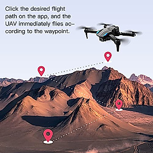 Foldable Mini Drone with 4K Wide-Angle Camera, New Stable Flight Easy Control Drone With Dual 4K HD FPV Camera, lightweight durable resistance Auto Obstacle Avoidance WiFi Connectivity (Black)