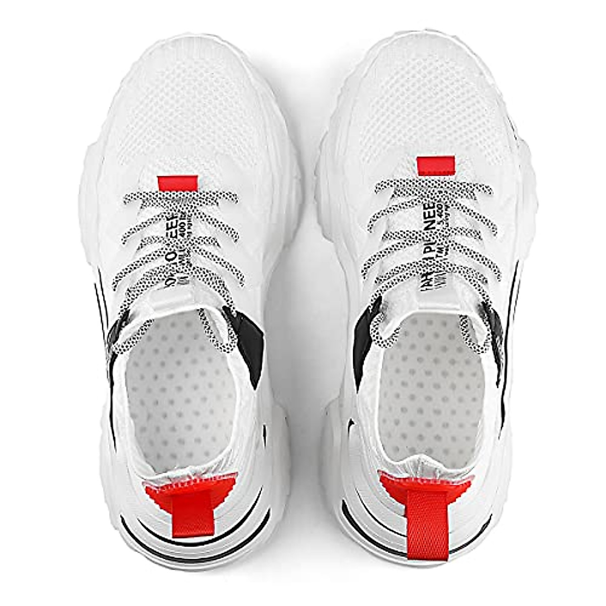 MATRUPLE Mens Fashion Sneakers High Top Casual Shoes Athletic Walking Mesh Comfortable Sports Shoe White