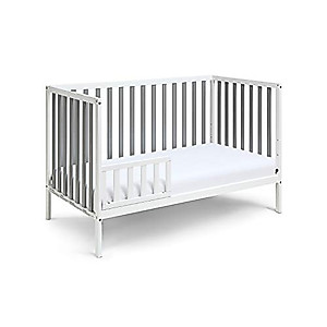 Baby Cache Suite Bebe Deux Remi Island Toddler Guard Rail in White, Natural (27975-WH)