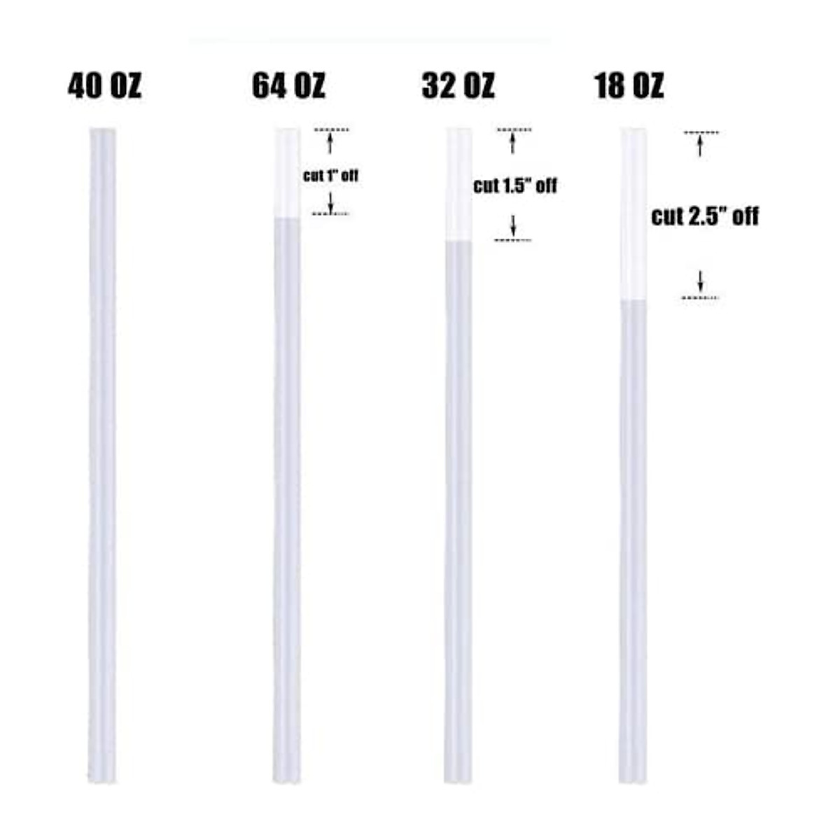 Hydro Energy [6-Pack 9.5-Inch] Replacement Straws for Hydro Flask Wide Mouth Water Bottle, 6 Straws and a 2 Straws Brushes Included