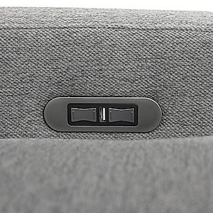 Ball & Cast 104" Power Recliner Corner Sofa with USB Ports & Power Socket,Home Theater Adjustable Couch W/Storage& Cup Holders,L-Shaped Cozy Sectional Furniture Set for Living Room Large Space,Grey