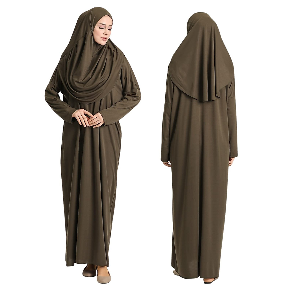 Prien Muslim Dress For Women With Hijab, Abaya, Instant Prayer Clothes Set, Islamic Wear, Dubai Kaftan Jilbab Burqa
