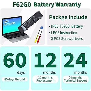 DMKAOLLK 38WH 39DY5 F62G0 Battery for Dell Inspiron 13 7000 i7373 7373 7386 2-in-1 7370 7380 5370 P83G P87G P91G P83G001 P83G002 P87G001 Vostro 13 5370 039DY5 0F62G0 RPJC3 0RPJC3 F62GO 11.4V