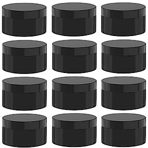 4 oz Plastic Pot Jars Round Clear Leak Proof Plastic Cosmetic Container Jars for Cosmetic, Lotion, Cream, Eye shadow, 12 Pcs.