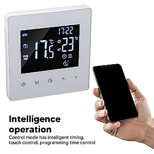 16A Smart Thermostat Touch Screen Floor Heating Temperature Controllerfor Home AC90‑240V (WiFi)
