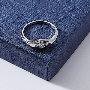 COLORFUL BLING 1-2 Pcs Dainty Signet Bee Ring Copper Handmade Minimalistic Unique Engraved Statement Honeybee Finger Ring for Women-2 pcs 9